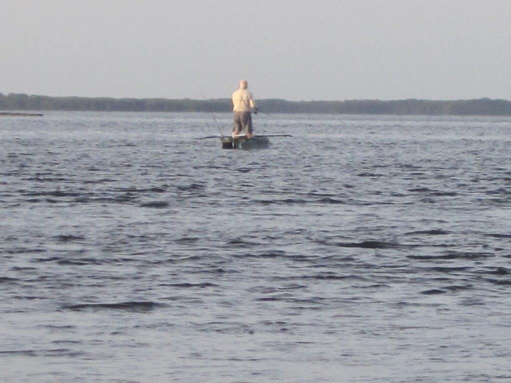 Bob fly fishing standing in his electric kayak – STABLE KAYAKS AND ...