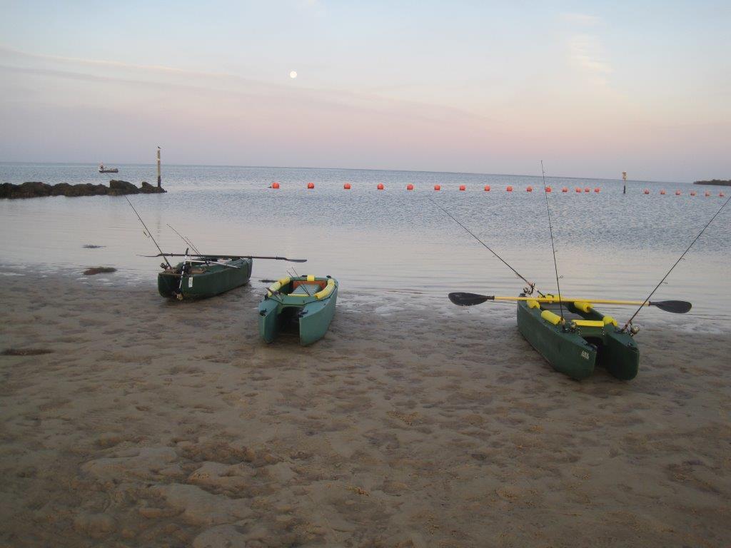 three Wavewalk 500 fishing kayaks on the beach 1024 – STABLE KAYAKS AND ...