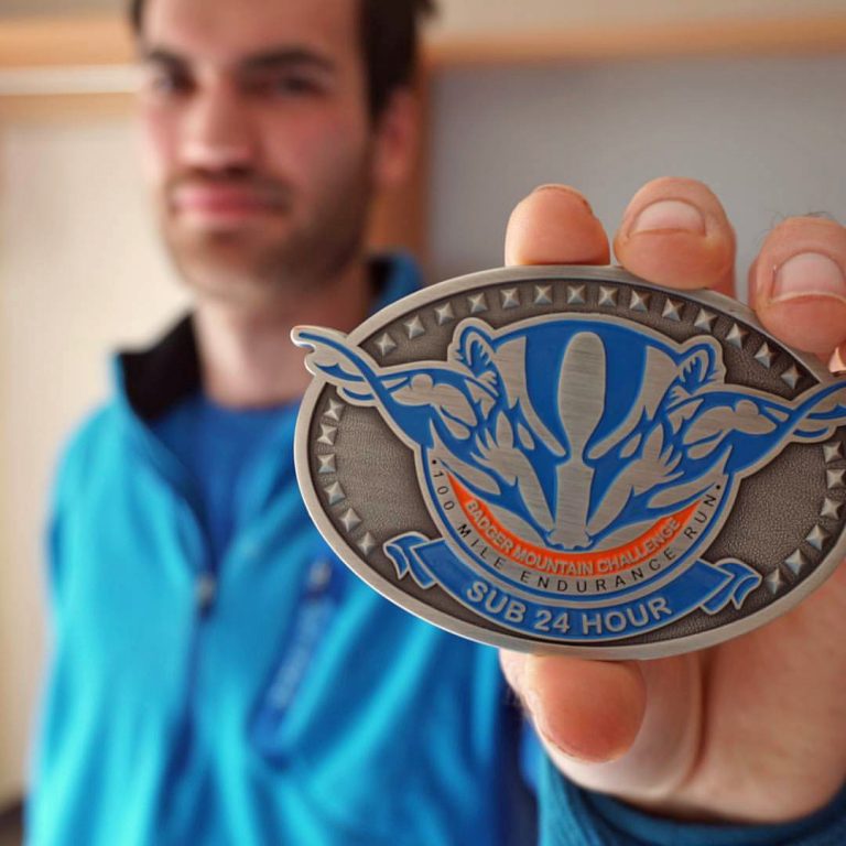 Andrew showing his Badger Mountain Endurance run badge – STABLE KAYAKS ...