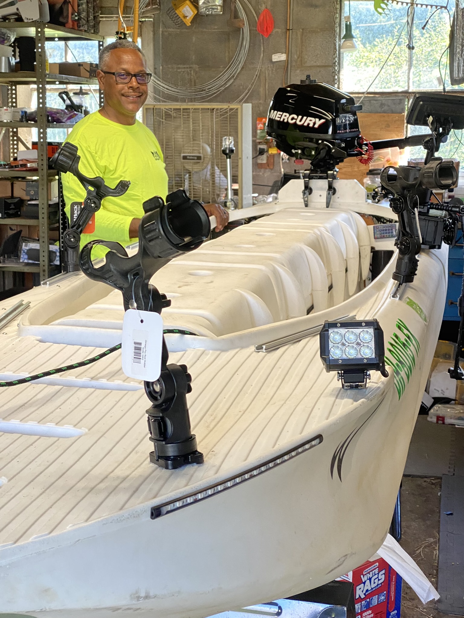 My S4 skiff rigged for fishing by my friend Chuck Earls – STABLE KAYAKS ...